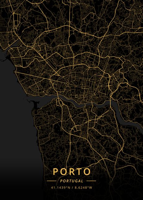 'Porto Portugal' Poster by Designer Map Art | Displate