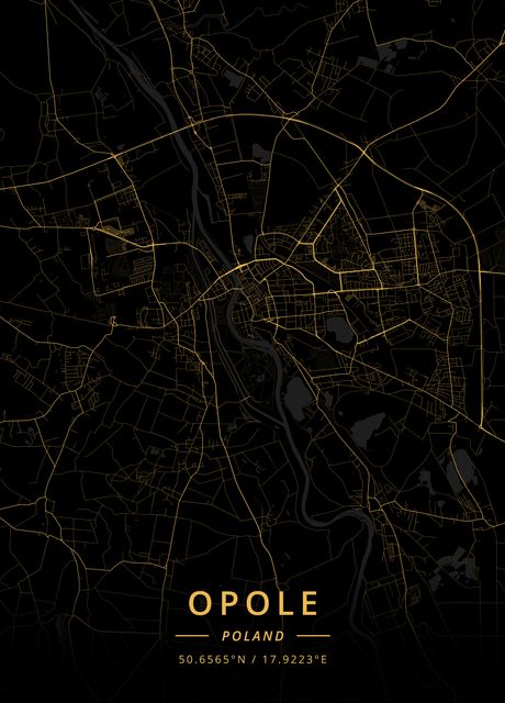 'Opole Poland' Poster by Designer Map Art | Displate