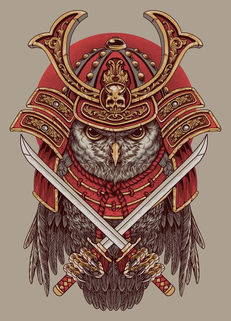 'Ronin Owl' Poster by krisna okky | Displate