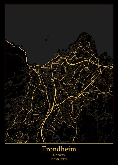 'Trondheim Norway' Poster by Iwoko | Displate