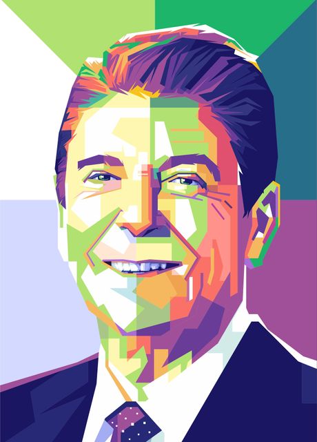 'Ronald Reagan' Poster by Wpap Artist | Displate