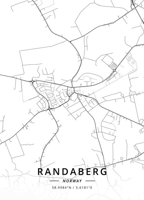 'Randaberg Norway' Poster by Designer Map Art | Displate