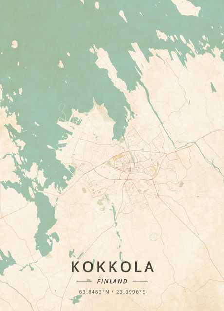 'Kokkola Finland' Poster by Designer Map Art | Displate