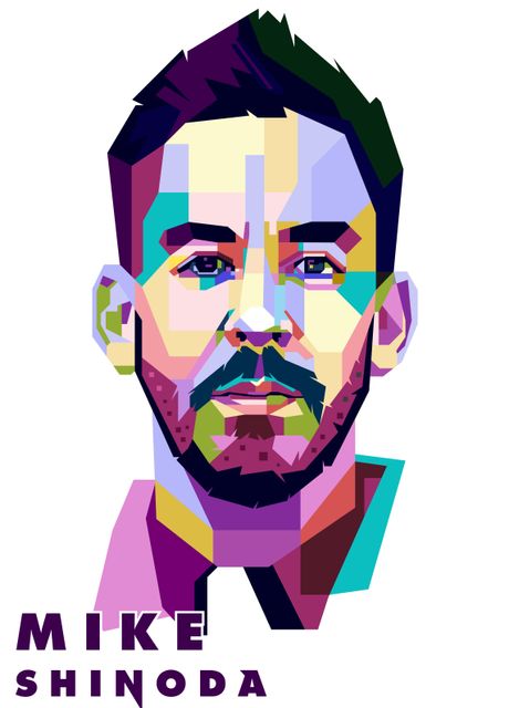 'Mike Shinoda' Poster by Andri Ardianto | Displate