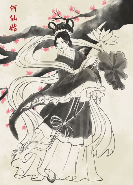 'He Xiangu' Poster by Alais Legrand | Displate