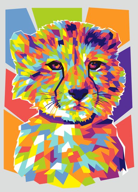 'Baby Cheetah' Poster by Dayat Banggai | Displate