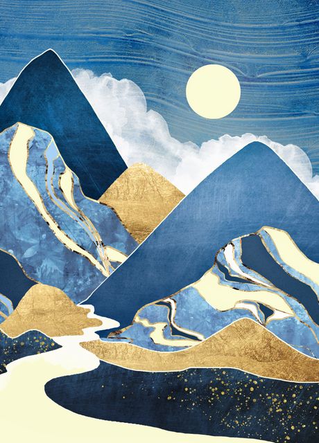 'Moon River' Poster by SpaceFrog Designs | Displate