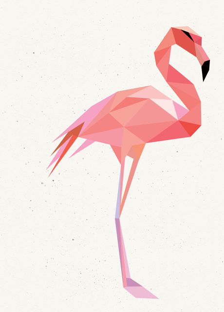 'Low Poly Flamingo ' Poster by Arnaldo Guevarra | Displate