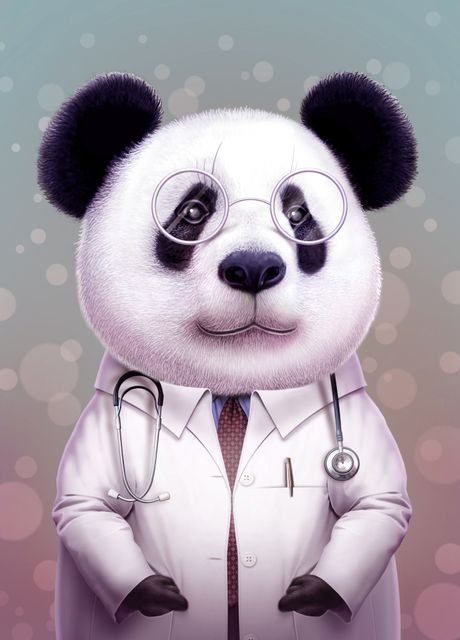 'DOCTOR PANDA' Poster by Adam Lawless | Displate