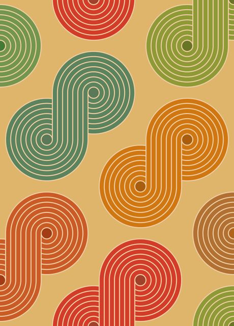 'Retro Striped Pattern 18' Poster by Aloke Design | Displate