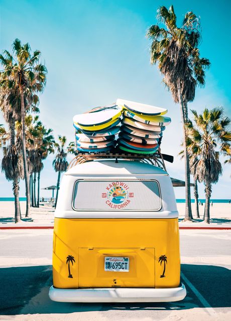 'Van Life In Yellow' Poster by Gal Design | Displate