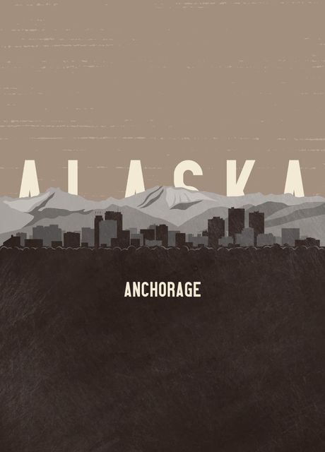 'Anchorage Alaska' Poster by Iwoko | Displate