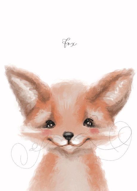 'Cute Fox' Poster by Anna Babich | Displate