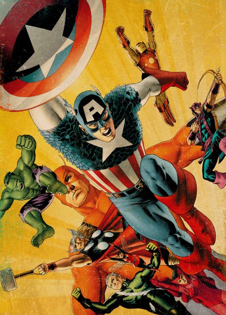 'Cap' Poster, picture, metal print, paint by Marvel | Displate