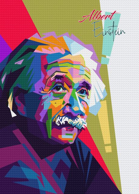 'Albert Einstein in wpap' Poster by Sobri Alkavie | Displate