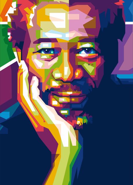 'Morgan Freeman' Poster by Wpap Artist | Displate