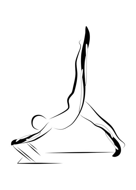 'Abstract Pilates pose' Poster by Sasha Kircanski | Displate