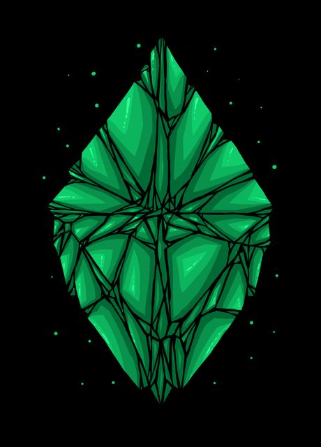 'Green diamond' Poster by Tofan barmalisi | Displate