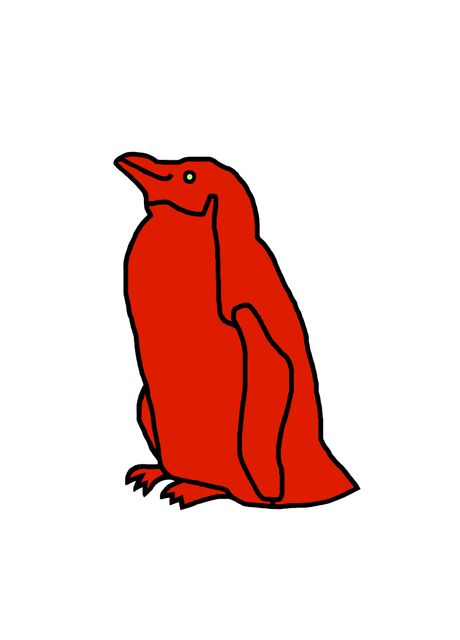 'Red Penguin' Poster by ellenhenryart | Displate