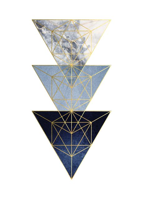 '3 Minimalist Triangles' Poster by Urban Epiphany | Displate