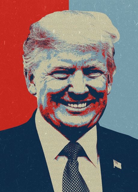 'Donald Trump' Poster by Izmo Scribbles | Displate