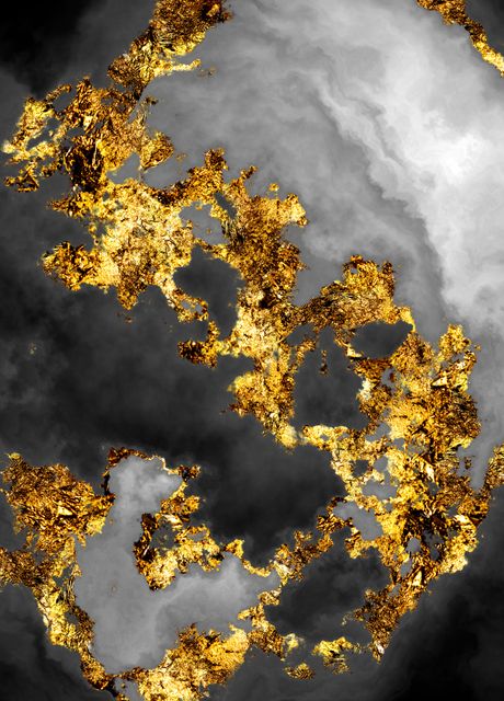 'Gilded Grayscale Nebula' Poster by Holy Rock Design | Displate