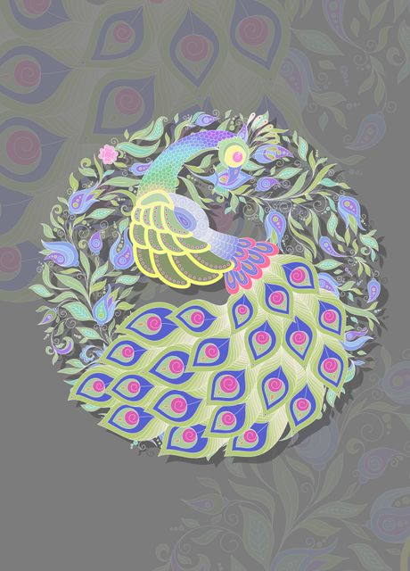 'FP002 Pop Peacock' Poster by Keiji Creation | Displate