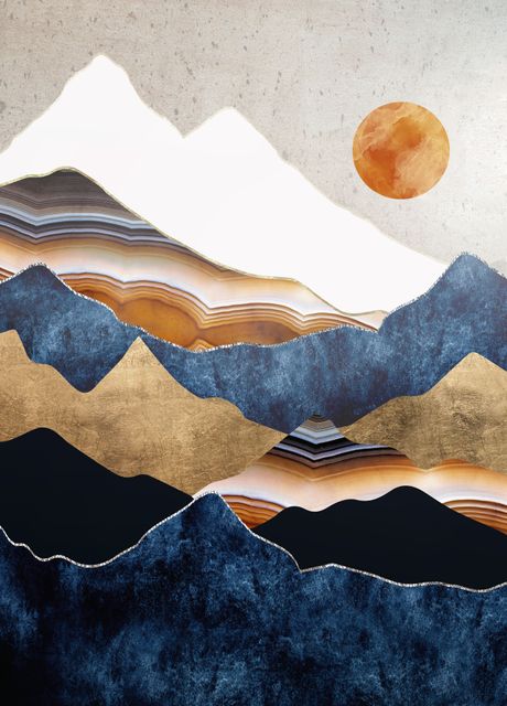 'Amber Sun' Poster, picture, metal print, paint by SpaceFrog Designs ...