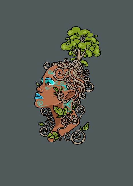 'Root haired Lady' Poster by gienlee | Displate