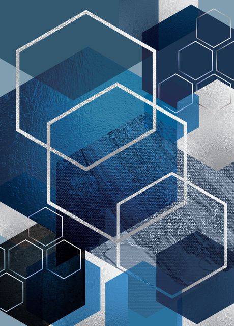 'Blue GeoLuxe 1' Poster by Urban Epiphany | Displate