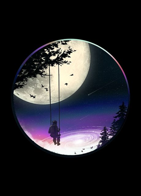 'Moon Gazer' Poster by Nicebleed | Displate