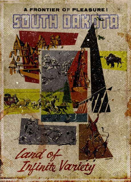 'South Dakota' Poster, picture, metal print, paint by The Poster | Displate