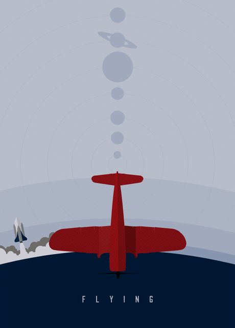 'Flying over science' Poster by Bruno Kerling Designs | Displate