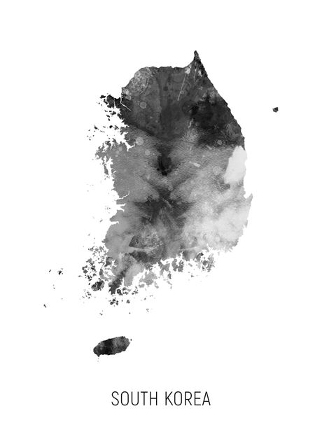 'South Korea Map' Poster by Michael Tompsett | Displate
