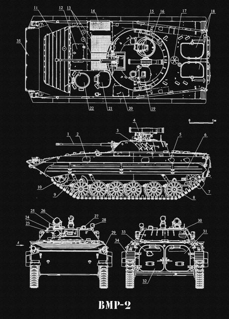 'BMP 2' Poster by Blueprint Expert | Displate