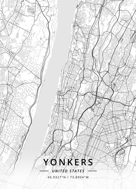 'Yonkers United States' Poster by Designer Map Art | Displate