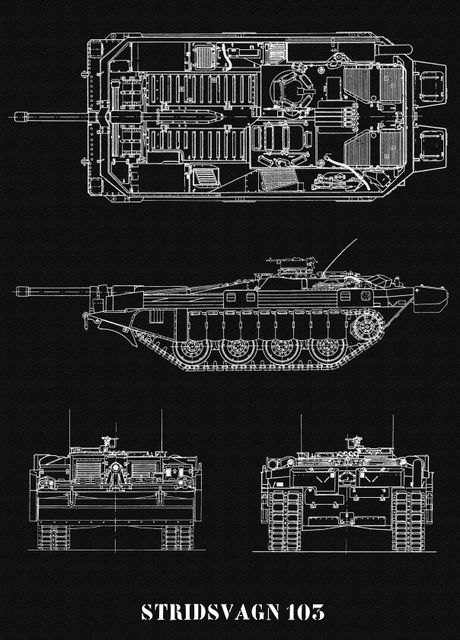 'STRIDSVAGN 103' Poster by Blueprint Expert | Displate