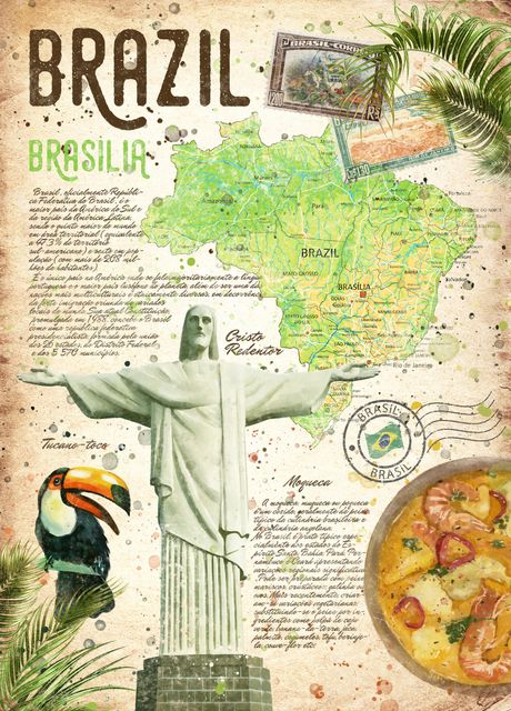 'BRAZIL' Poster by Sunny Night | Displate