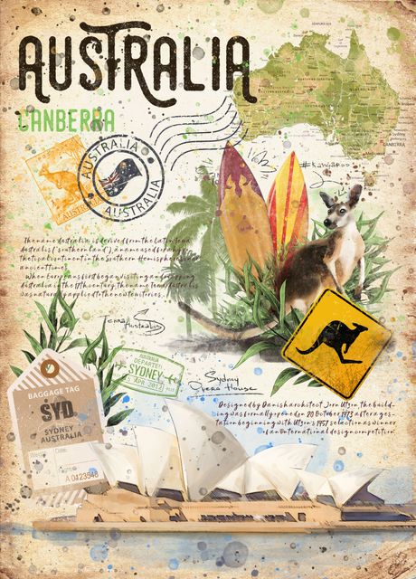 'AUSTRALIA' Poster by Sunny Night | Displate