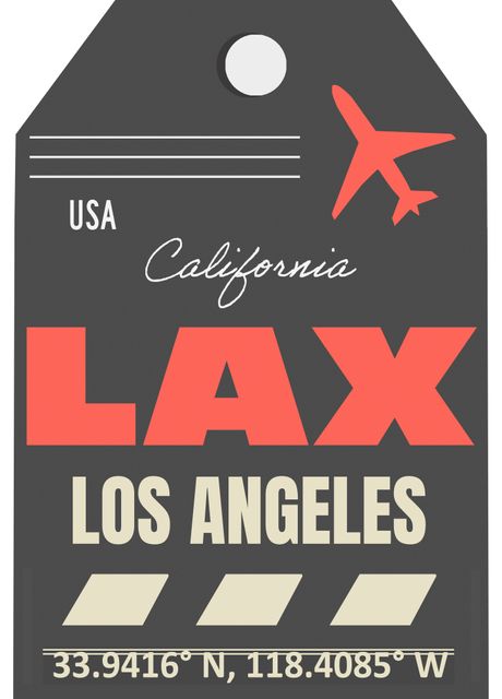 'LAX Los Angeles ON TIME' Poster by Epic Adventure | Displate