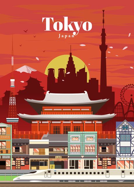 'Visit Tokyo' Poster by Studio 324 | Displate