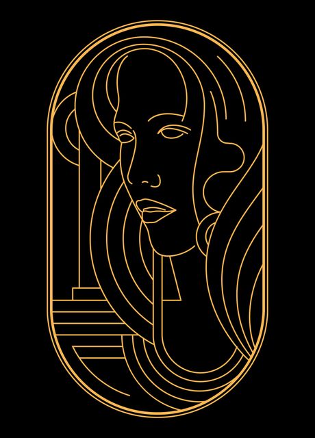 'GEOMETRIC VECTOR GIRL' Poster by Turie Art | Displate