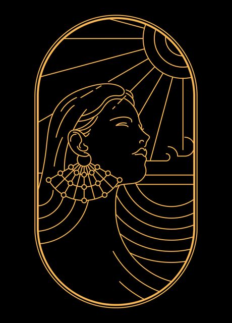 'GEOMETRIC VECTOR GIRL' Poster by Turie Art | Displate