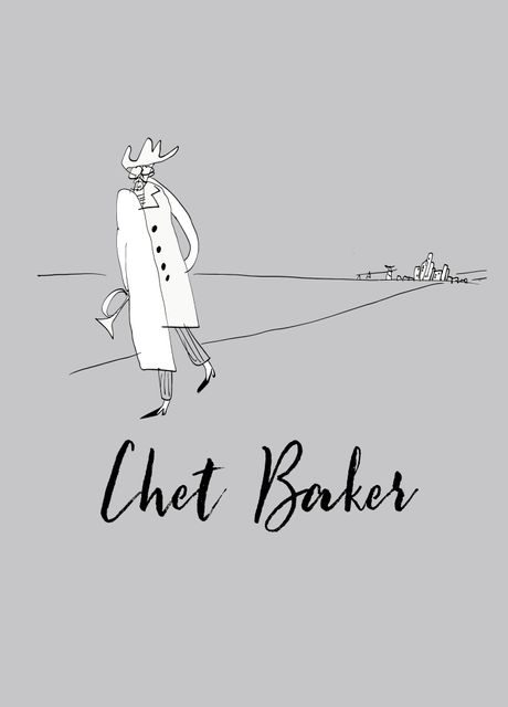 'Tribute to Chet Baker II' Poster by BlackLineWhite Art | Displate