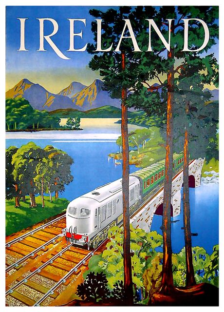 'Ireland train on a bridge' Poster by Long Shot | Displate