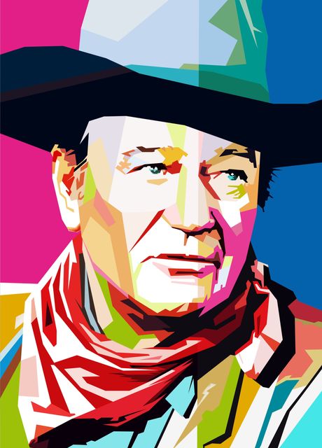 'John Wayne' Poster by Bintang Studio | Displate
