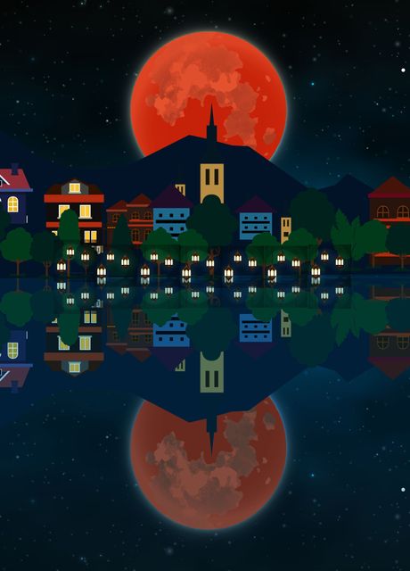 'Blood Moon' Poster by Michal Eyal | Displate