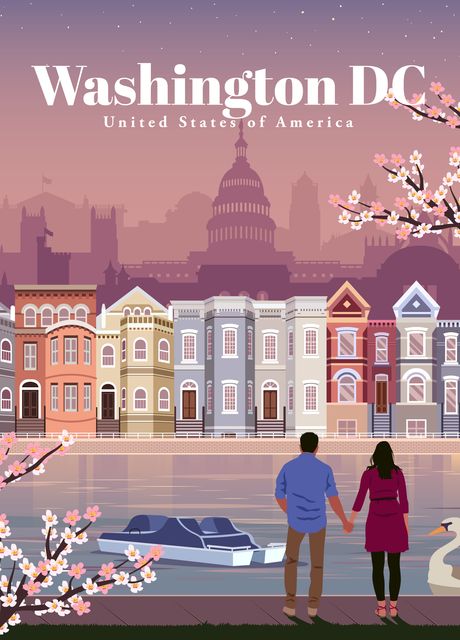 'Travel to Washington DC' Poster, picture, metal print, paint by Studio ...