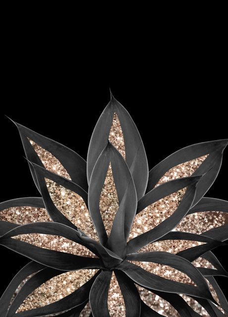 'Gray Black Agave Gold 1' Poster by Anita's & Bella's Art | Displate