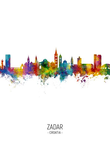 'Zadar Skyline Croatia' Poster by Michael Tompsett | Displate
